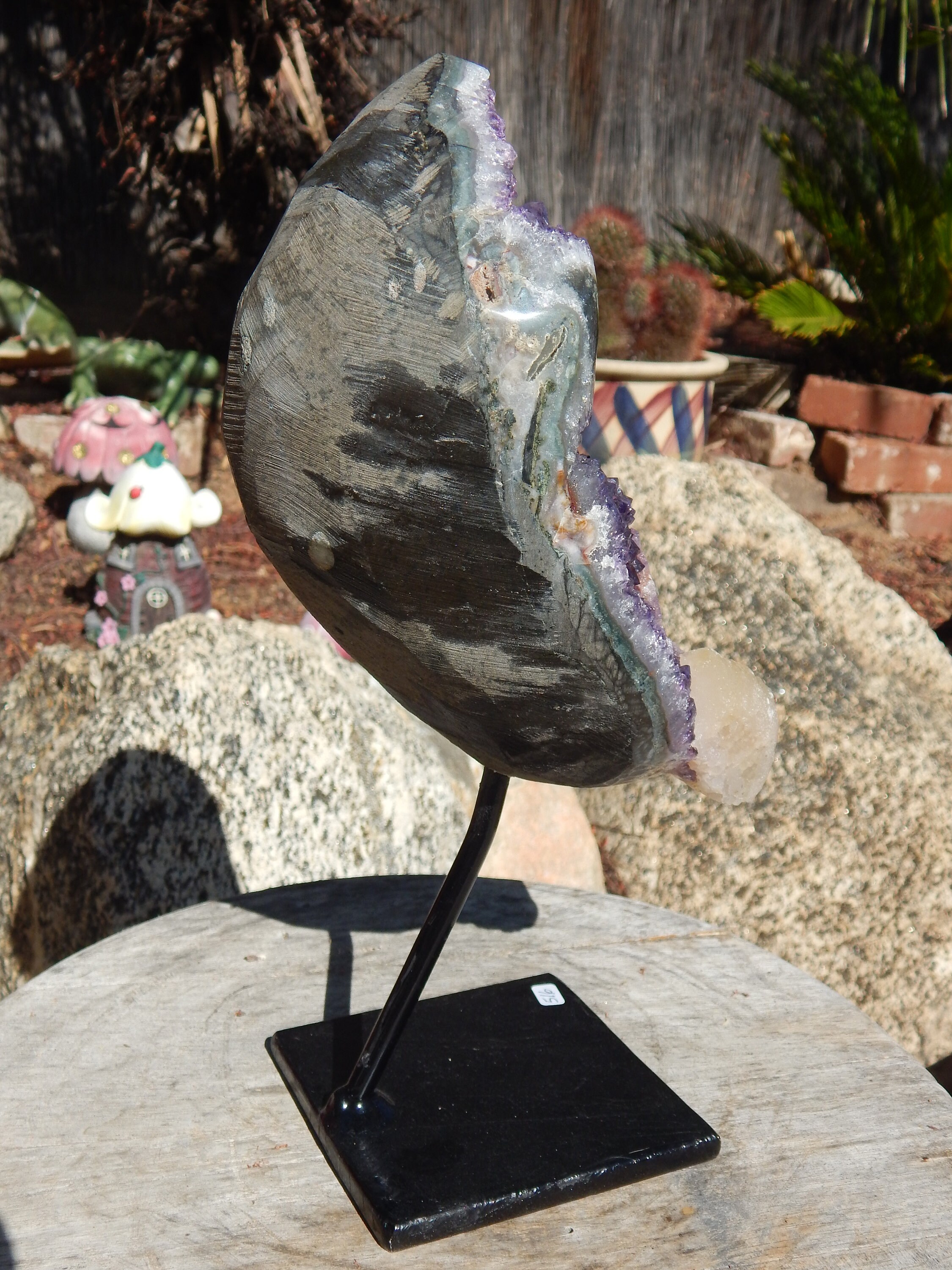 Amethyst Crystal Cluster Display With Stand Crystal Amethyst | Etsy