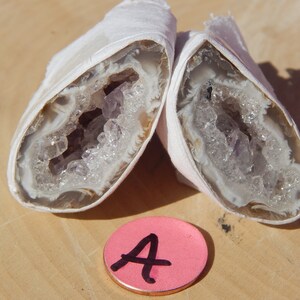 A Quality Brazilian Natural Oco Geode Pairs, Oco Geode Natural Pair ...