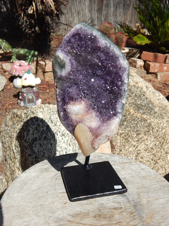 Amethyst Crystal Cluster Display With Stand Crystal Amethyst | Etsy