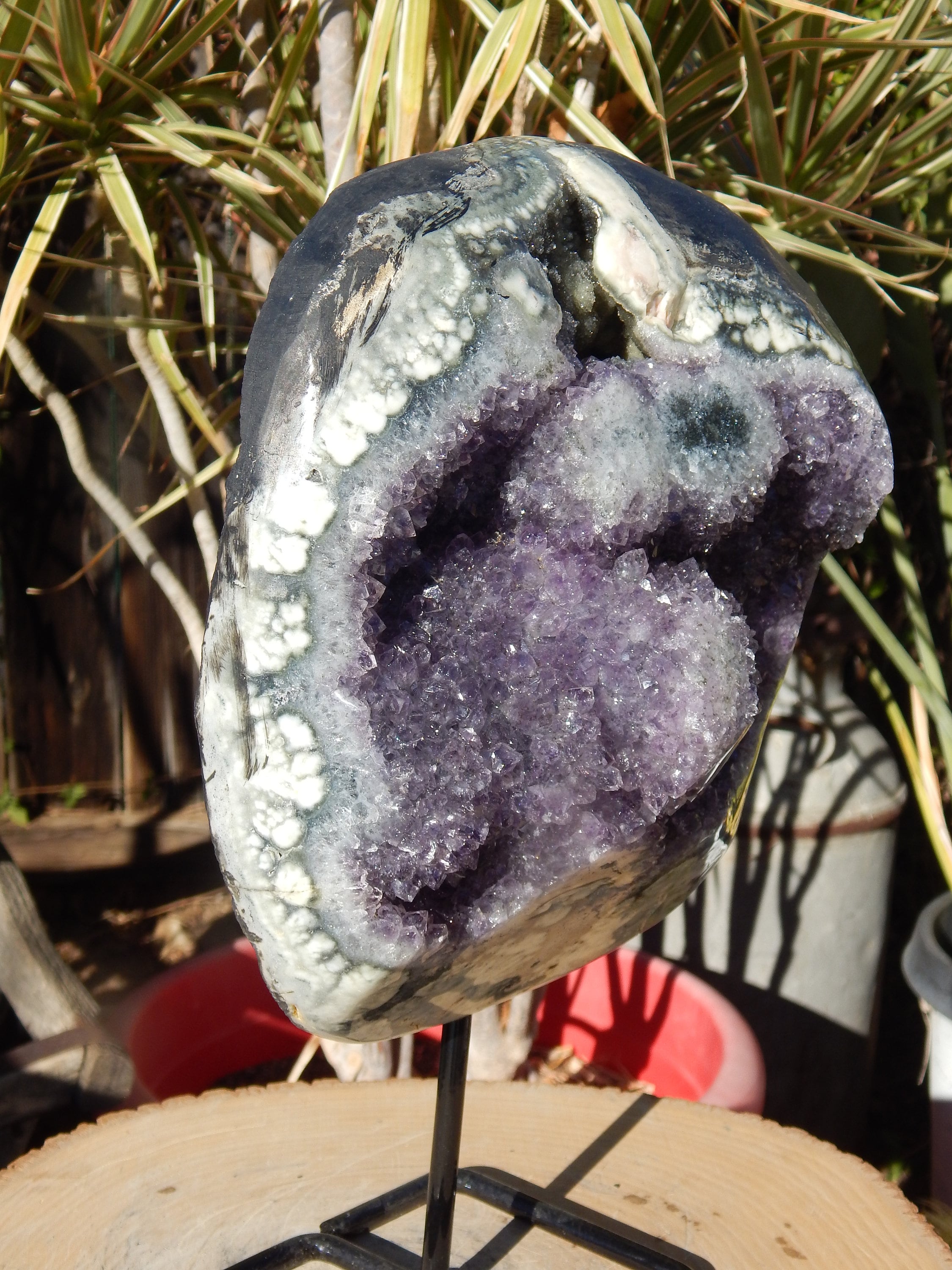 Amethyst Crystal Cluster Display With Stand Crystal Amethyst | Etsy