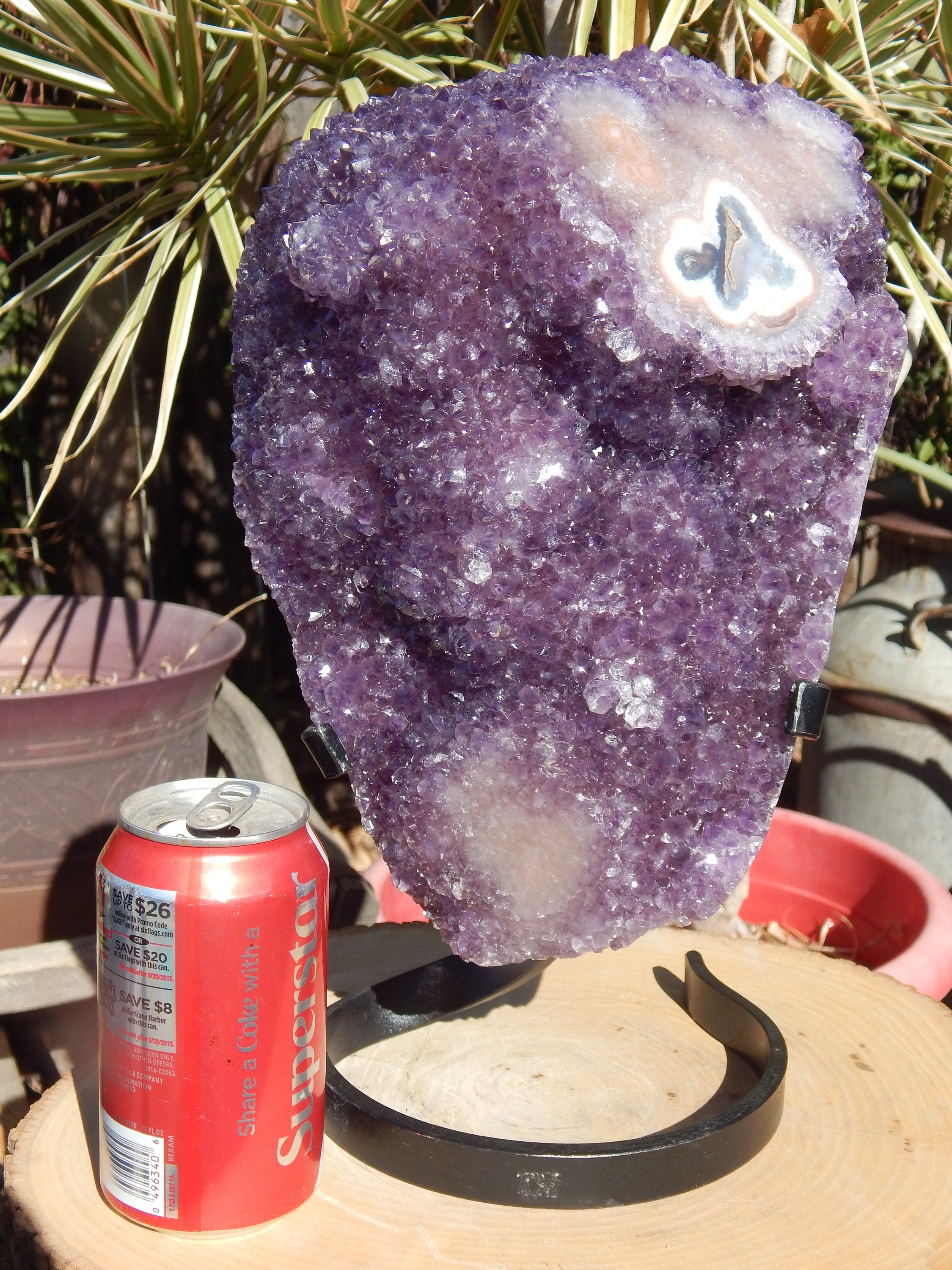 Amethyst Crystal Cluster Display with Stand Crystal Amethyst | Etsy