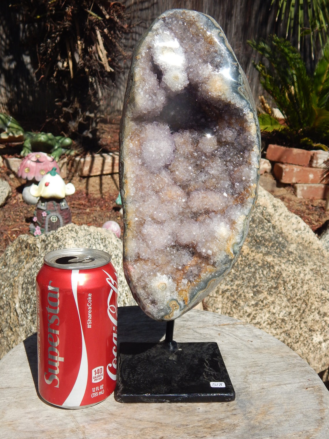 Amethyst Crystal Cluster Display With Stand Crystal Amethyst | Etsy