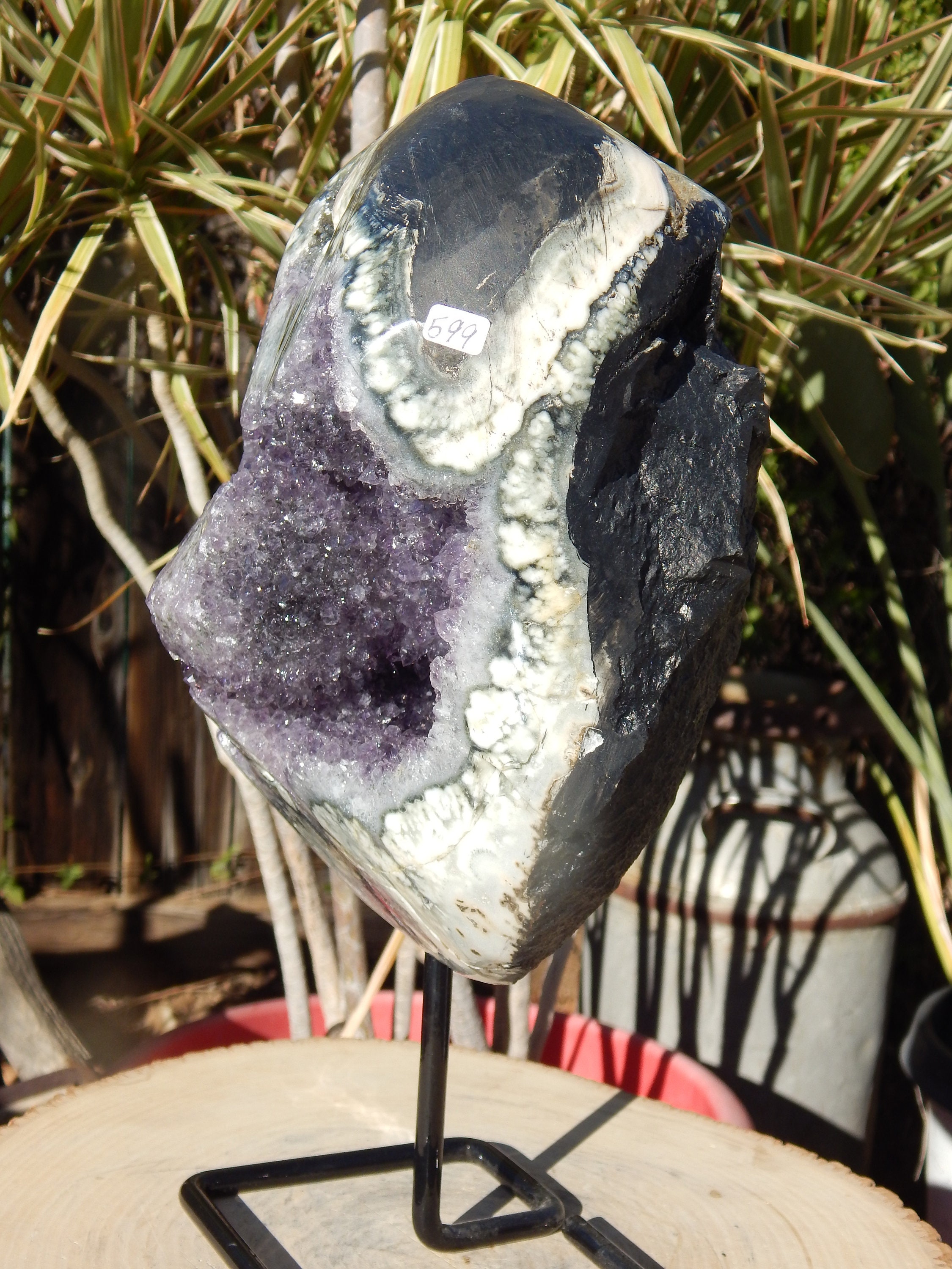 Amethyst Crystal Cluster Display With Stand Crystal Amethyst | Etsy