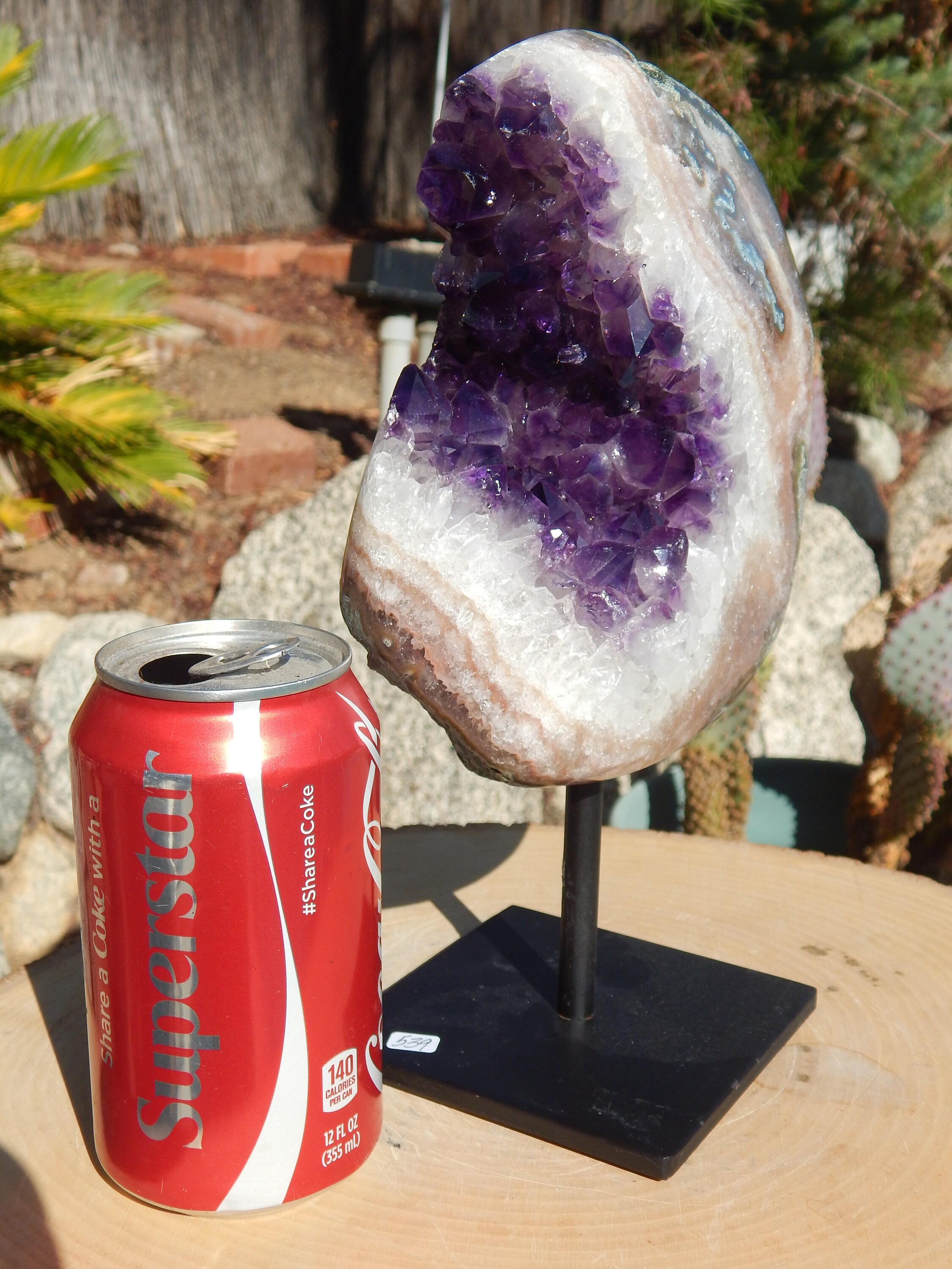 Amethyst Crystal Cluster Display With Stand Crystal Amethyst - Etsy