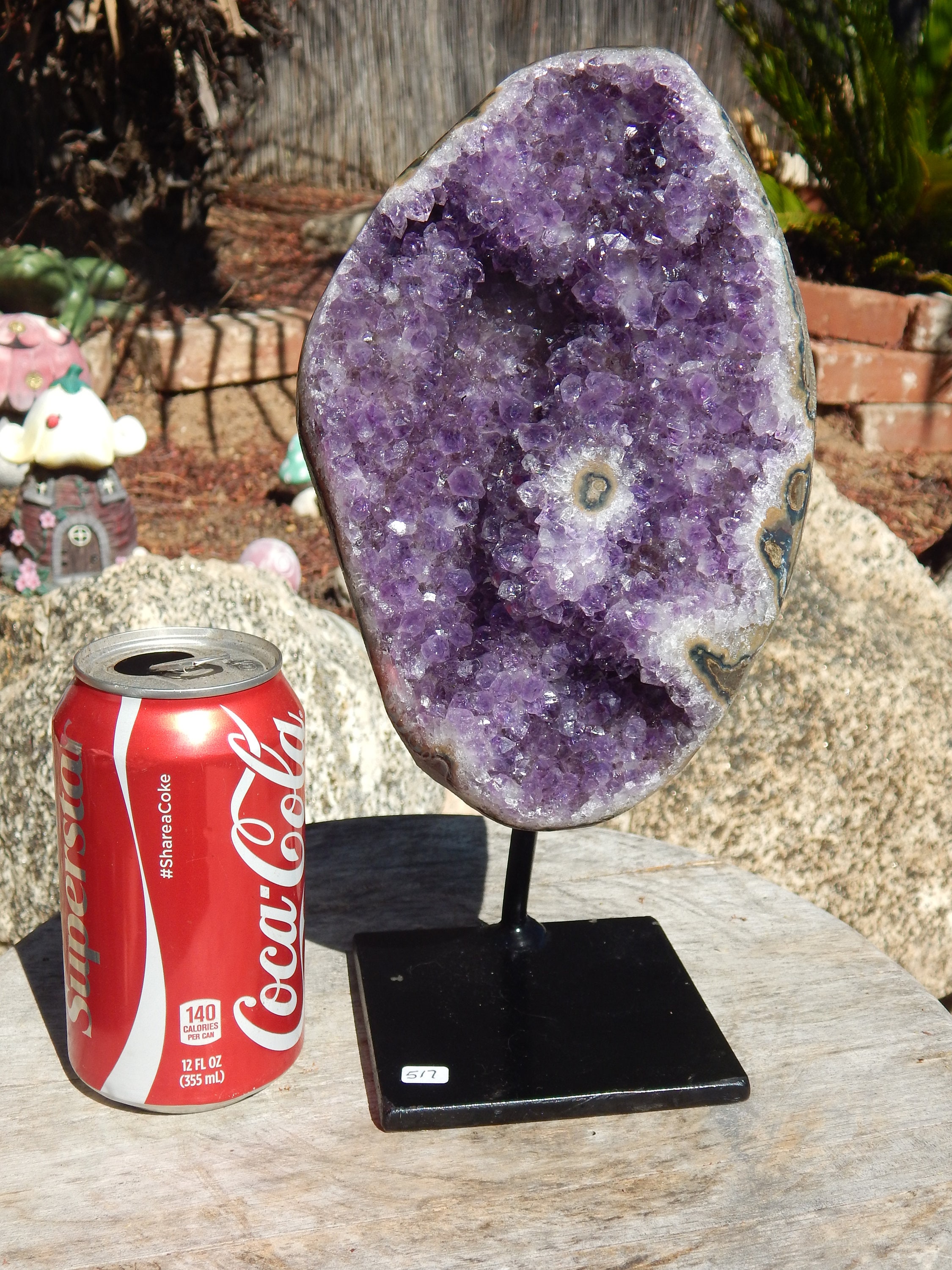 Amethyst Crystal Cluster Display With Stand Crystal Amethyst - Etsy