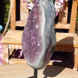 Amethyst Crystal Cluster Display With Stand, Crystal Amethyst Display ...