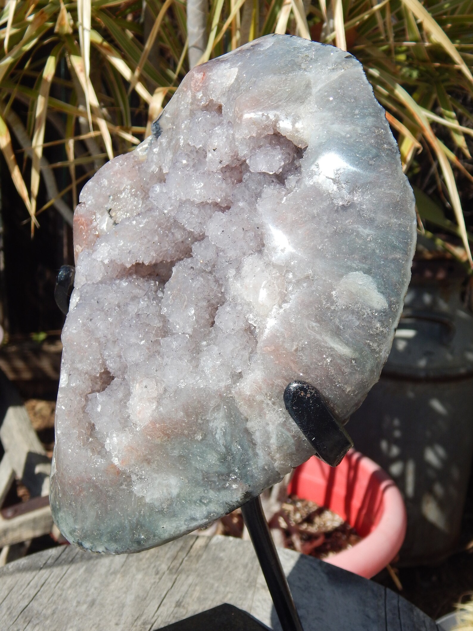 Amethyst Crystal Cluster Display With Stand Crystal Amethyst - Etsy