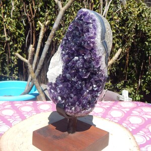 Amethyst Crystal Cluster Display With Stand, Crystal Amethyst Display ...