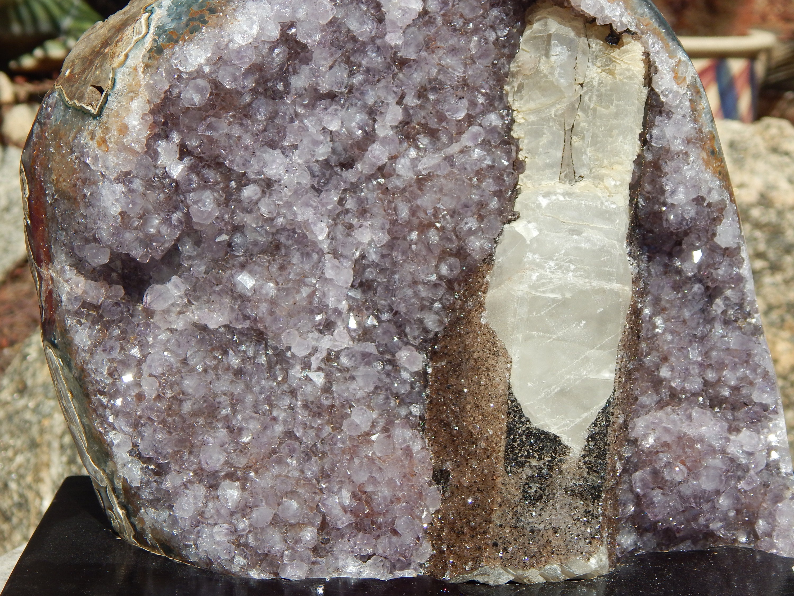 Amethyst Crystal Cluster Display With Stand Crystal Amethyst | Etsy