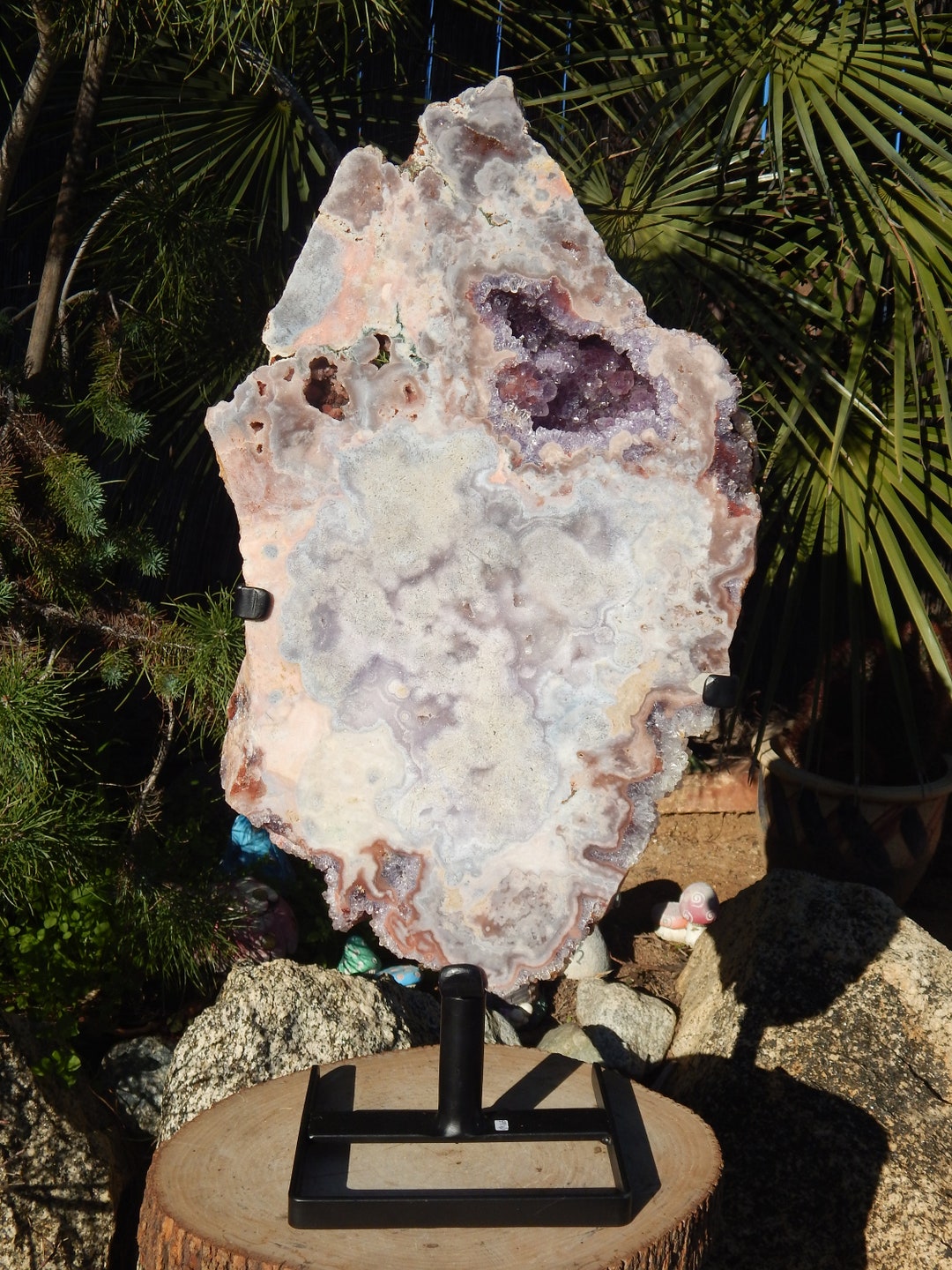 Pink Amethyst Free Form,**new Find** Pink Amethyst on Rotating Stand ...
