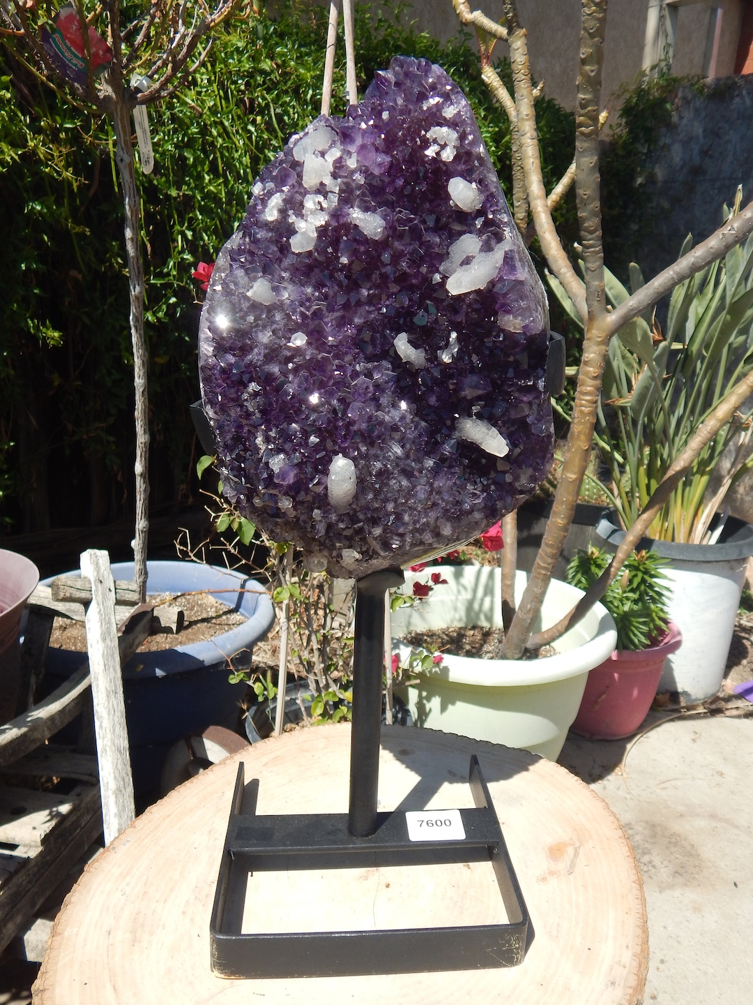 Amethyst Crystal Cluster Display With Stand, Crystal Amethyst Display ...