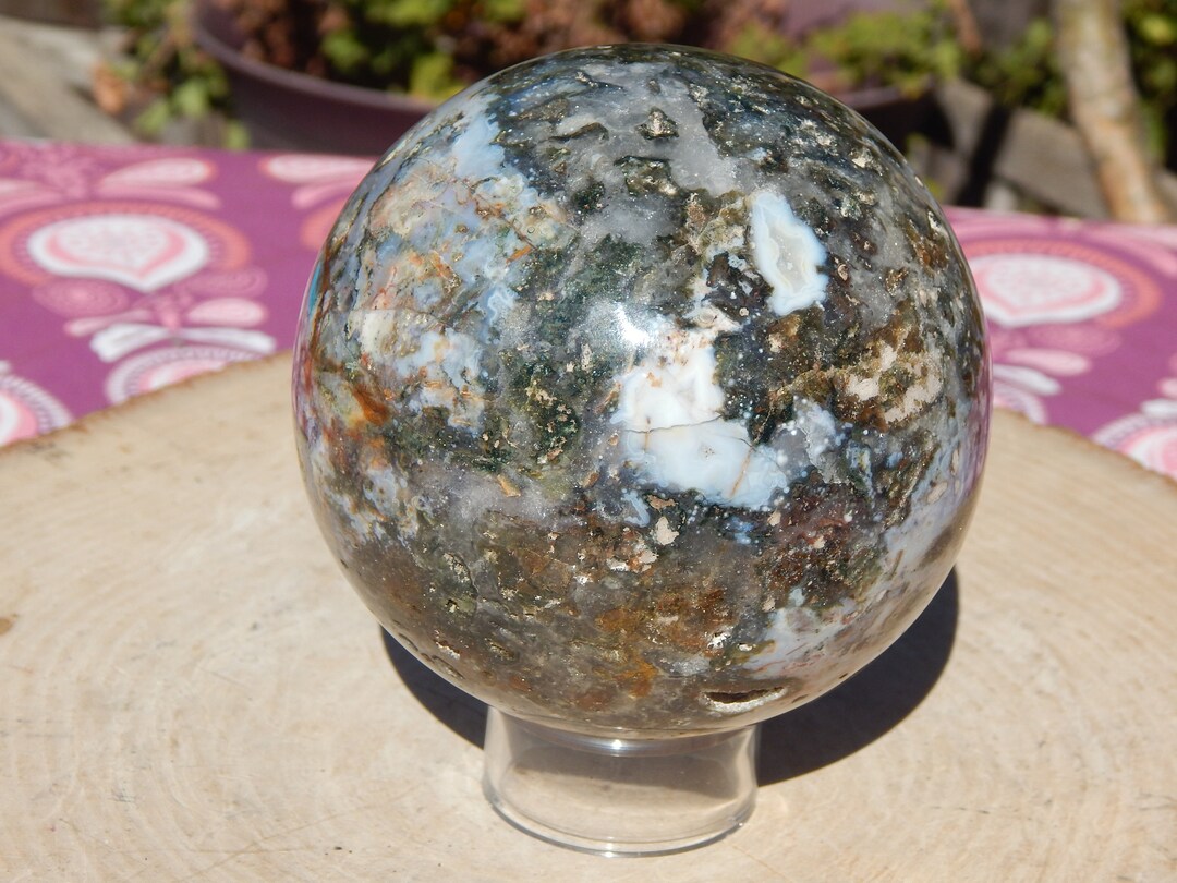 Ocean Jasper Crystal Polished Free Form Sphere, Ocean Jasper Crystal ...