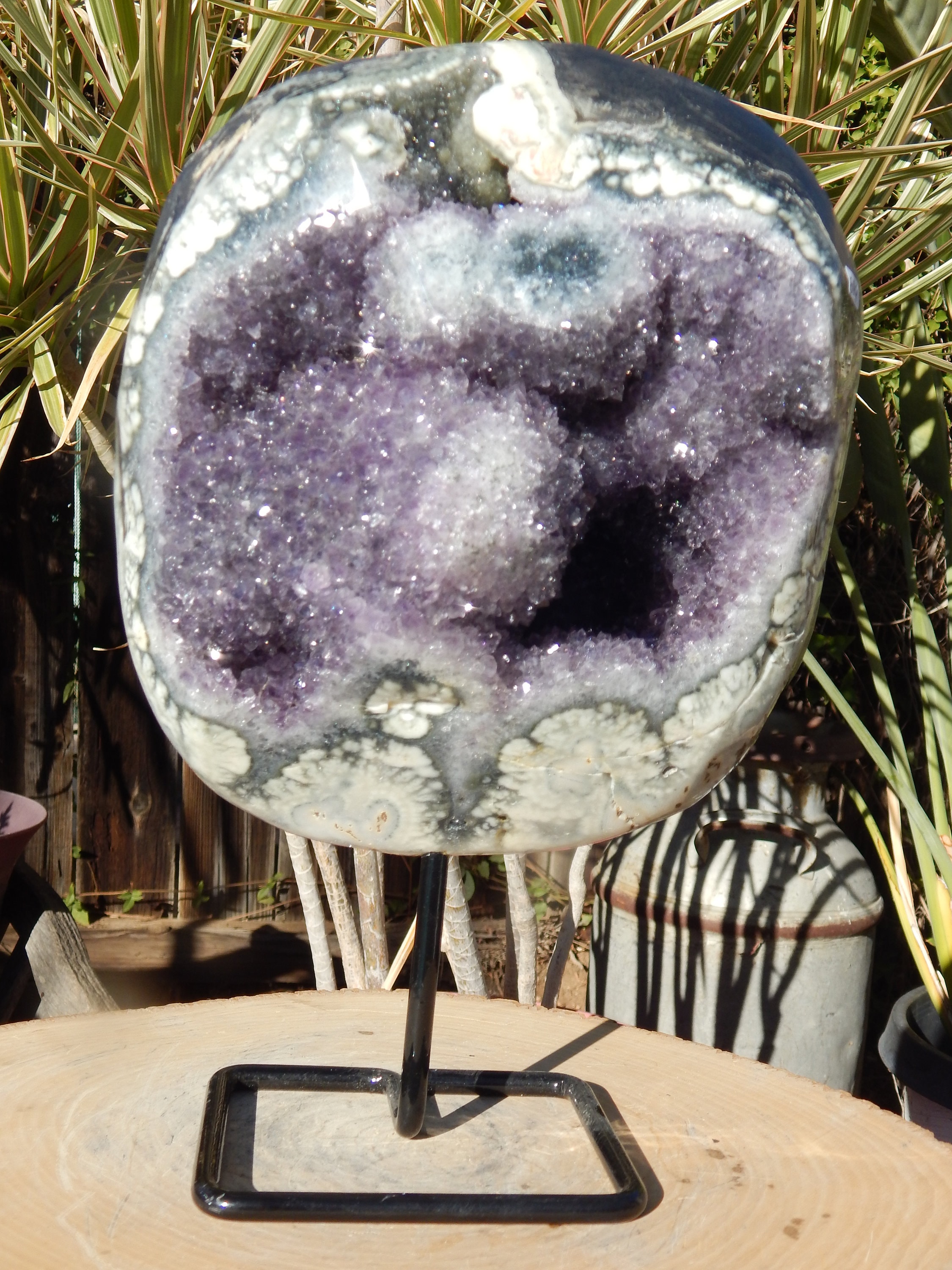 Amethyst Crystal Cluster Display With Stand Crystal Amethyst | Etsy