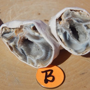 A Quality Brazilian Natural Oco Geode Pairs, Oco Geode Natural Pair ...