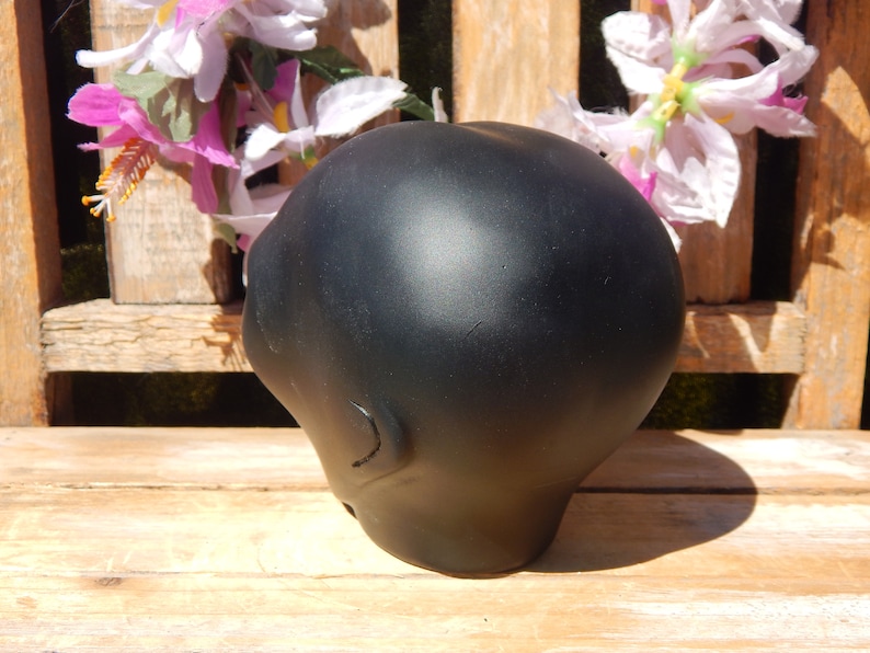 Black Obsidian Crystal Carved Stone Alien 4.1obsidian - Etsy