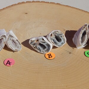 A Quality Brazilian Natural Oco Geode Pairs, Oco Geode Natural Pair ...