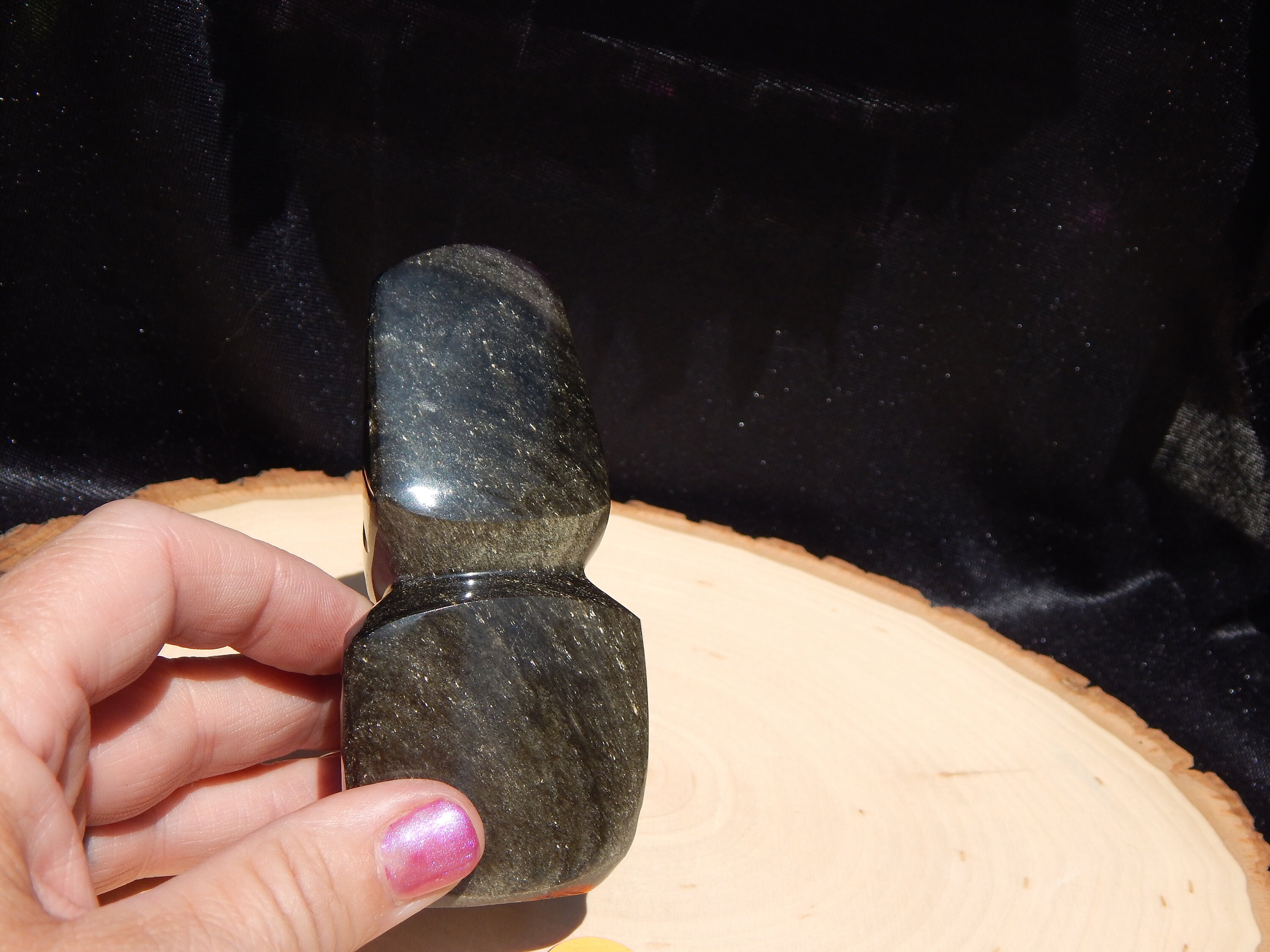 Gold Sheen Obsidian Carved Statue Stone Obsidian Gold Sheen | Etsy