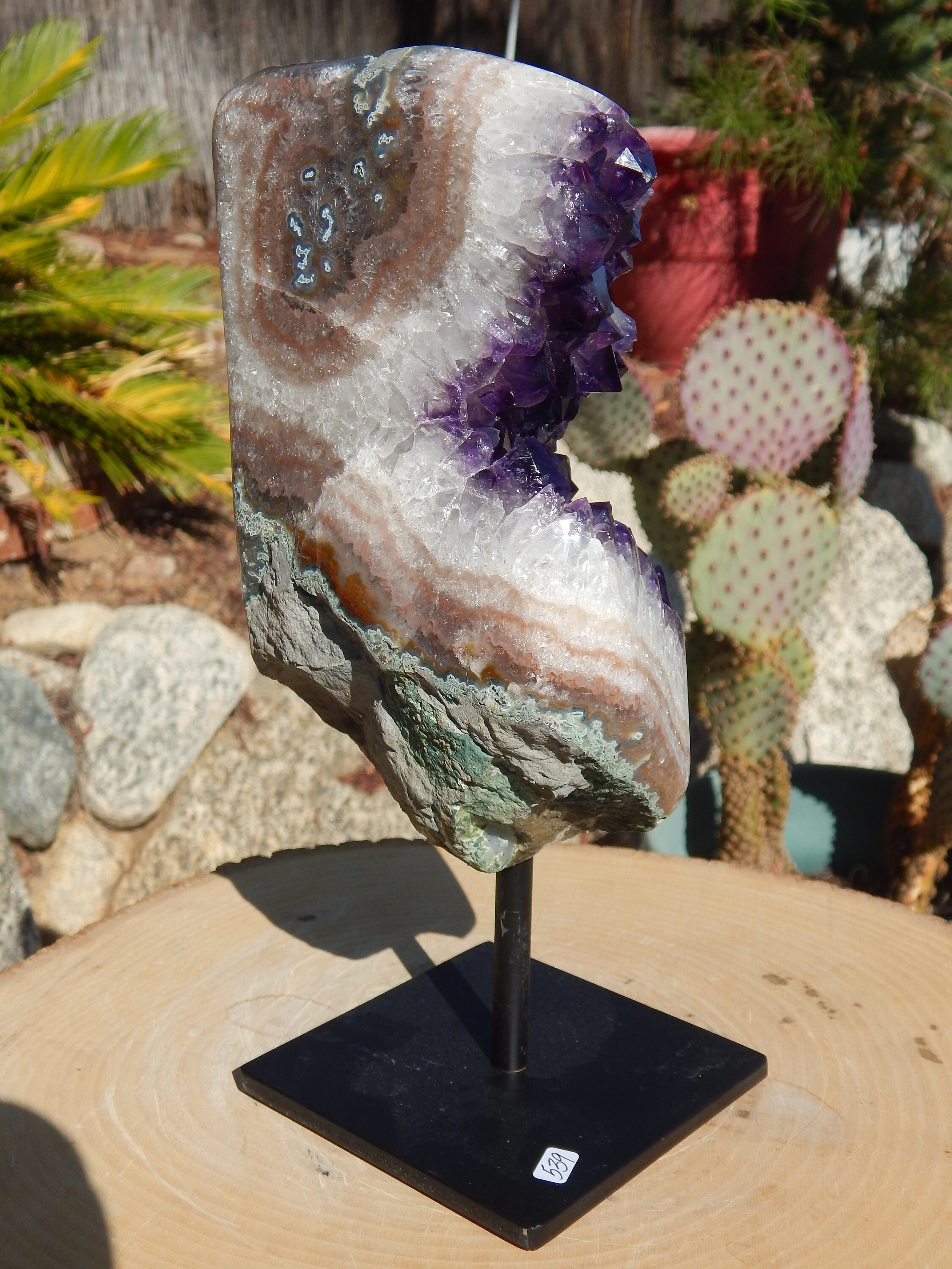 Amethyst Crystal Cluster Display With Stand Crystal Amethyst - Etsy