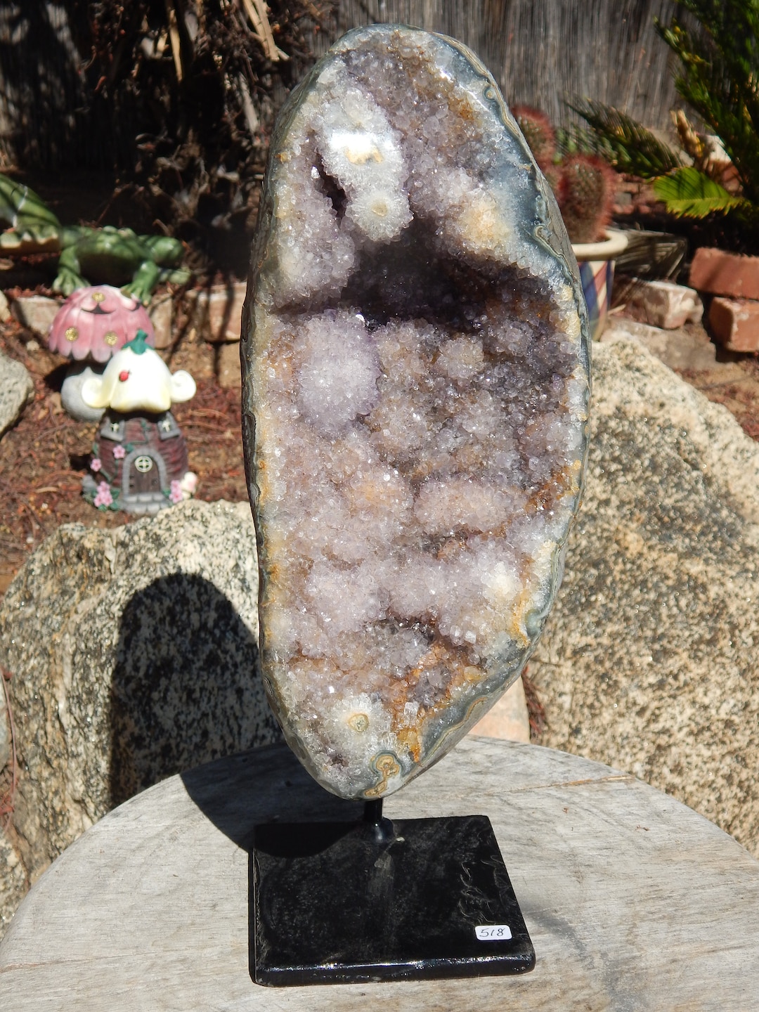 Amethyst Crystal Cluster Display With Stand, Crystal Amethyst Display ...