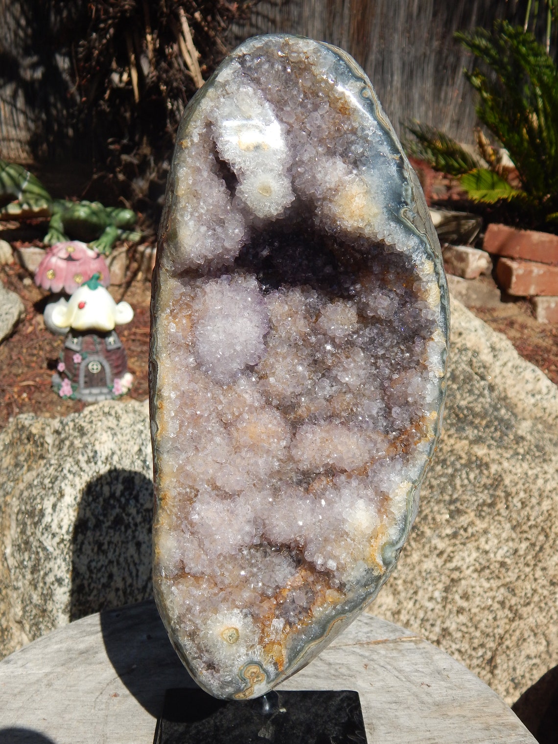 Amethyst Crystal Cluster Display With Stand Crystal Amethyst | Etsy