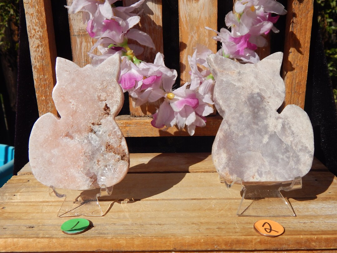 Pink Amethyst Cat,**rare New Find** Pink Amethyst Crystal Cat, Polished ...