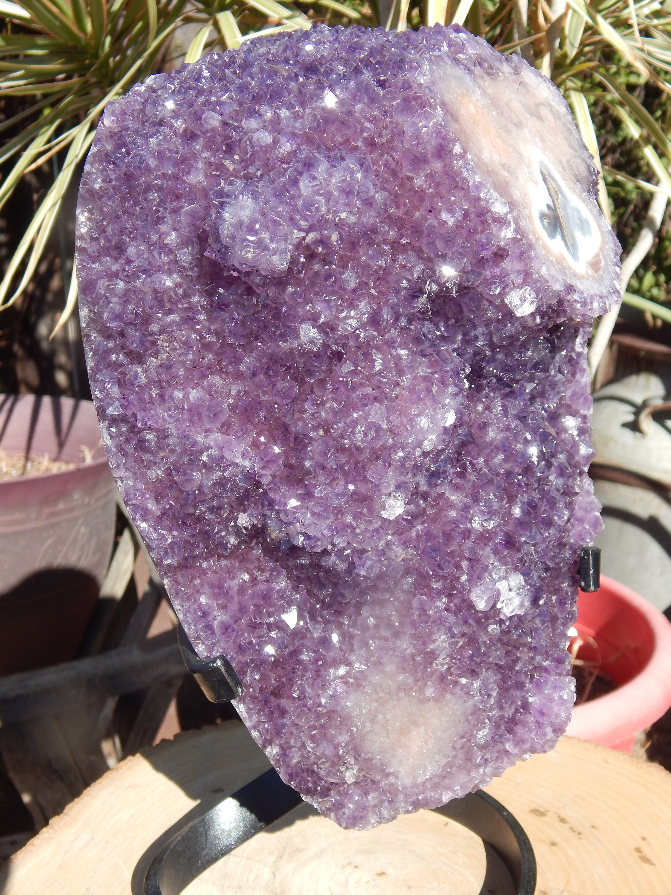 Amethyst Crystal Cluster Display with Stand Crystal Amethyst | Etsy