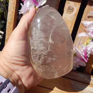 Clear Quartz Crystal Free Form Display, Crystal Quartz Polished Stone ...