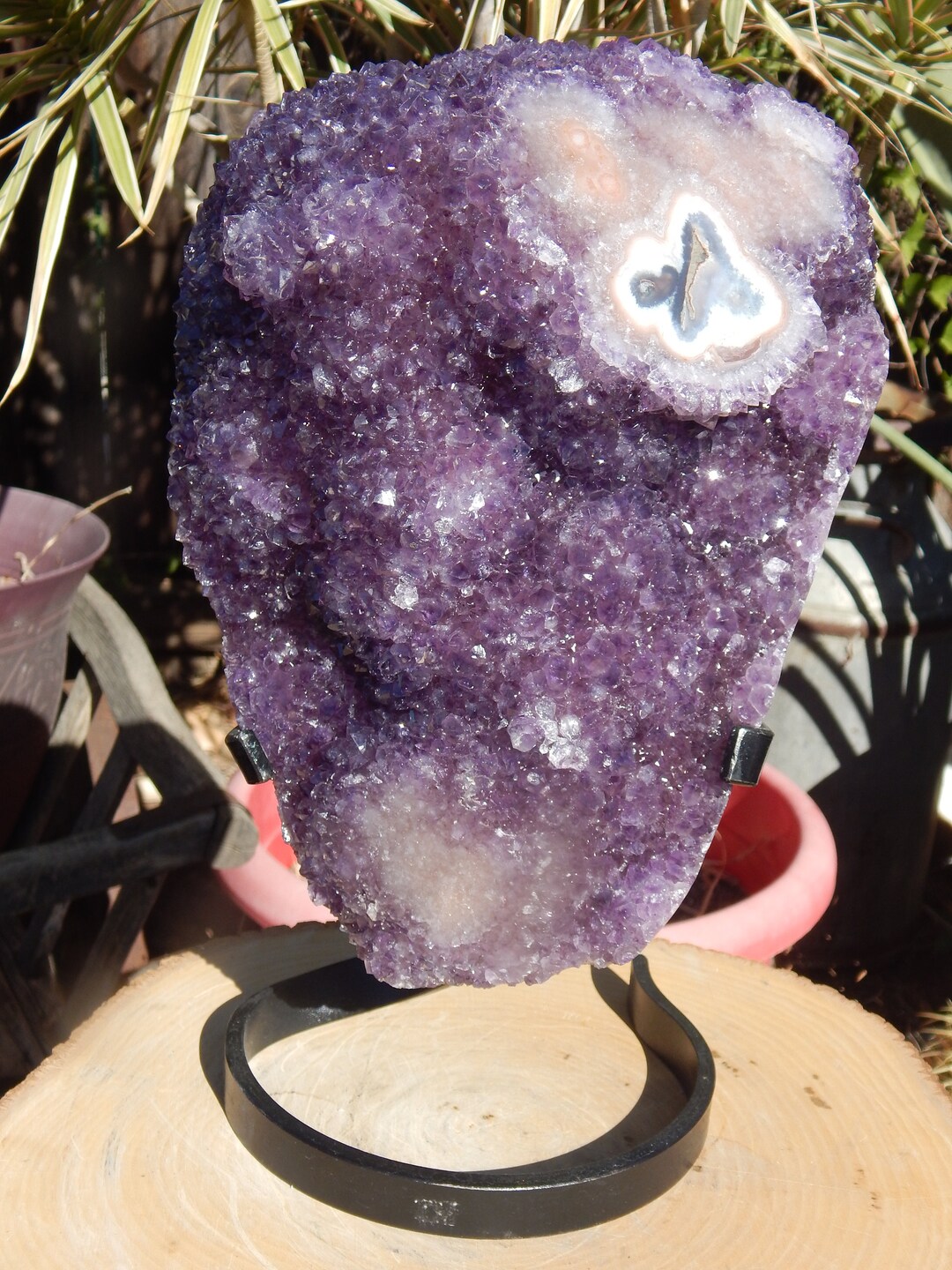 Amethyst Crystal Cluster Display With Stand, Crystal Amethyst Display ...
