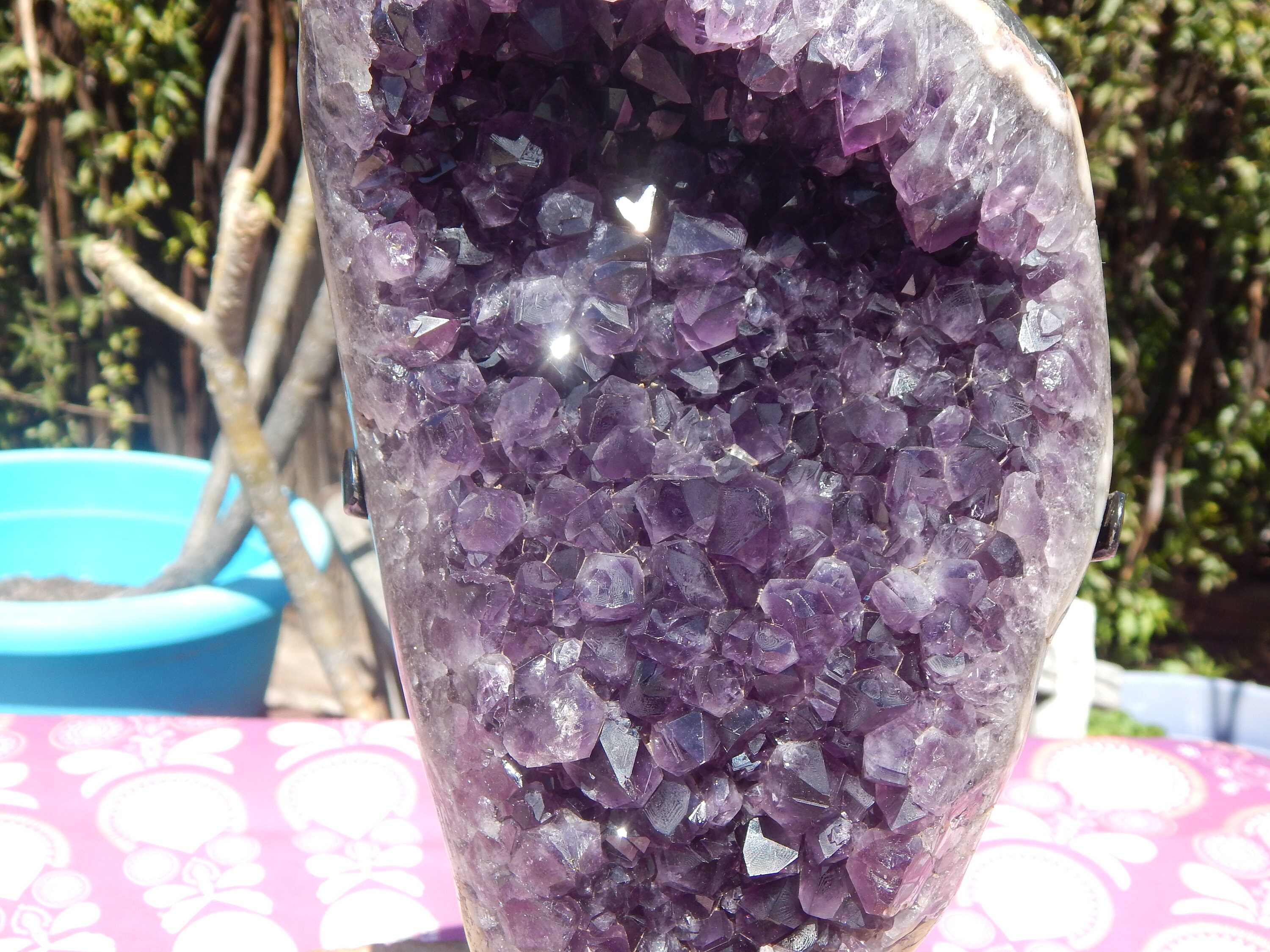 Amethyst Crystal Cluster Display With Stand Crystal Amethyst - Etsy