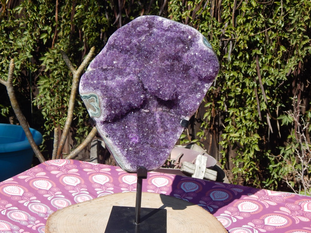 Amethyst Crystal Cluster Display With Stand, Crystal Amethyst Display ...