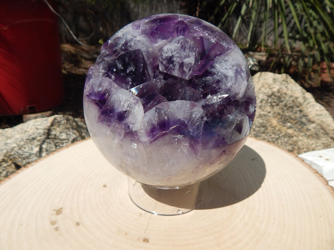 Amethyst Crystal Geode Sphere: Open Mouth, 7.25 Lbs - Etsy