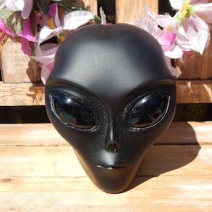 Black Obsidian Crystal Carved Stone Alien 4.1,obsidian Carved Crystal ...