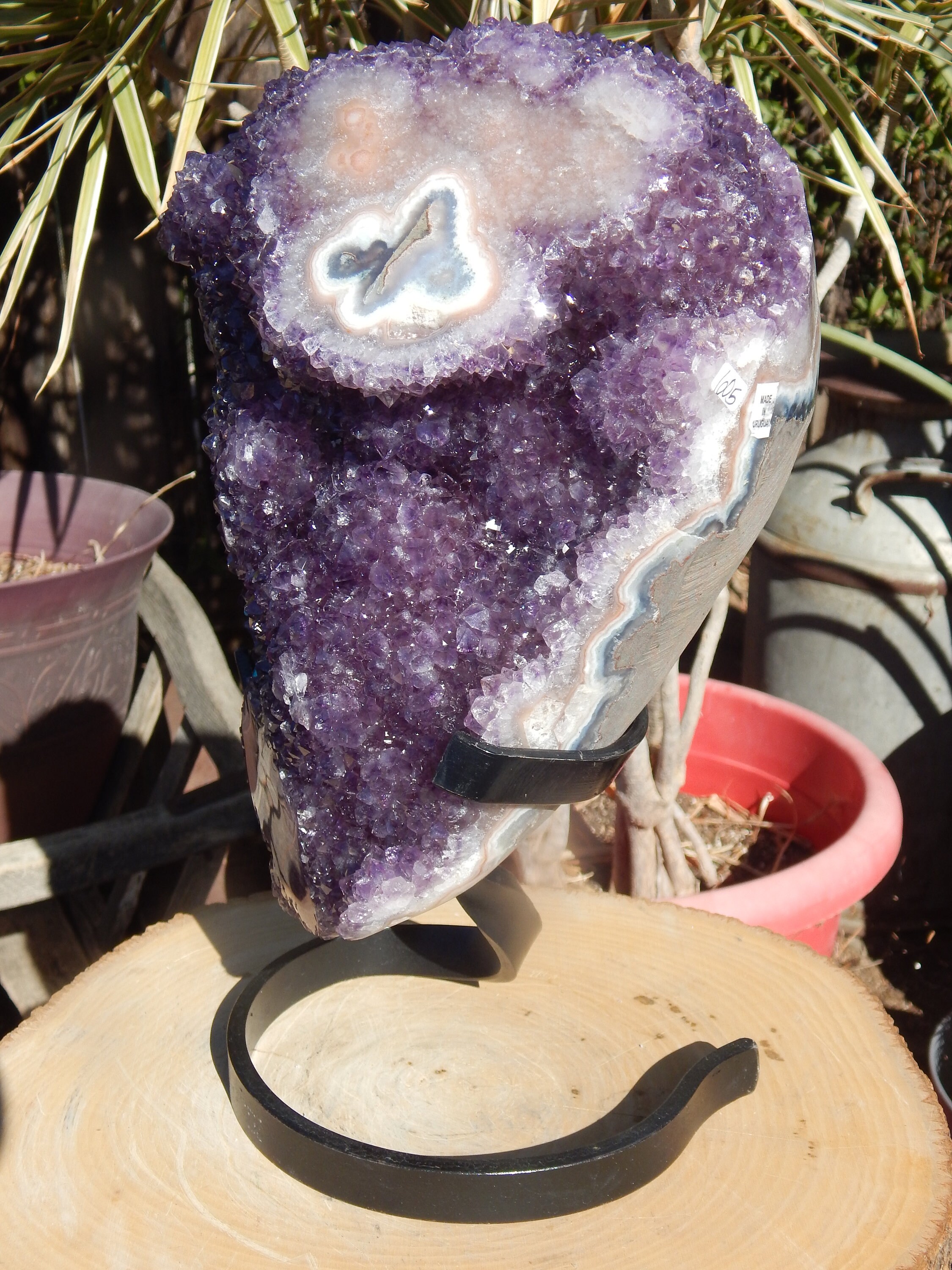 Amethyst Crystal Cluster Display with Stand Crystal Amethyst | Etsy