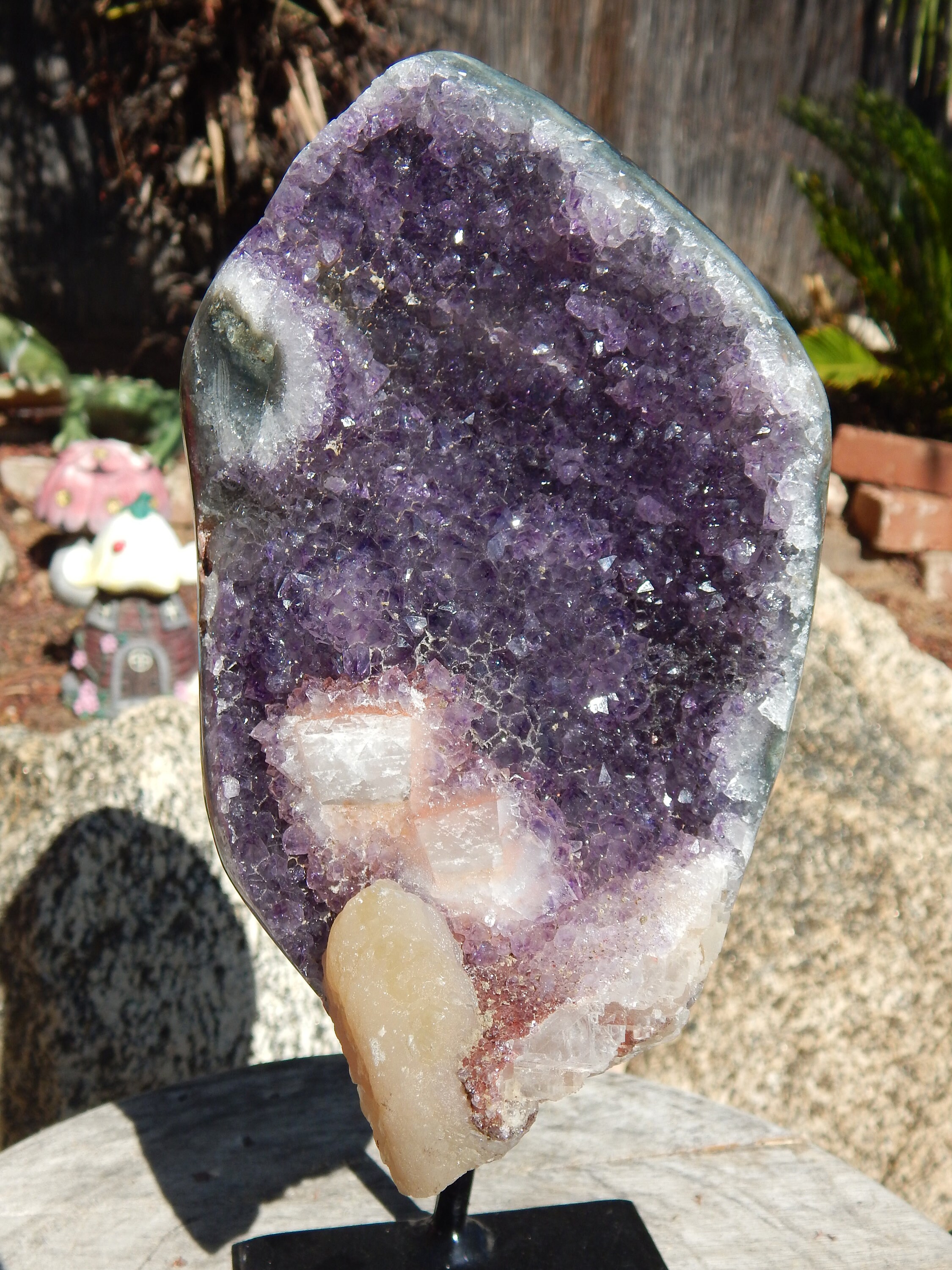 Amethyst Crystal Cluster Display With Stand Crystal Amethyst | Etsy