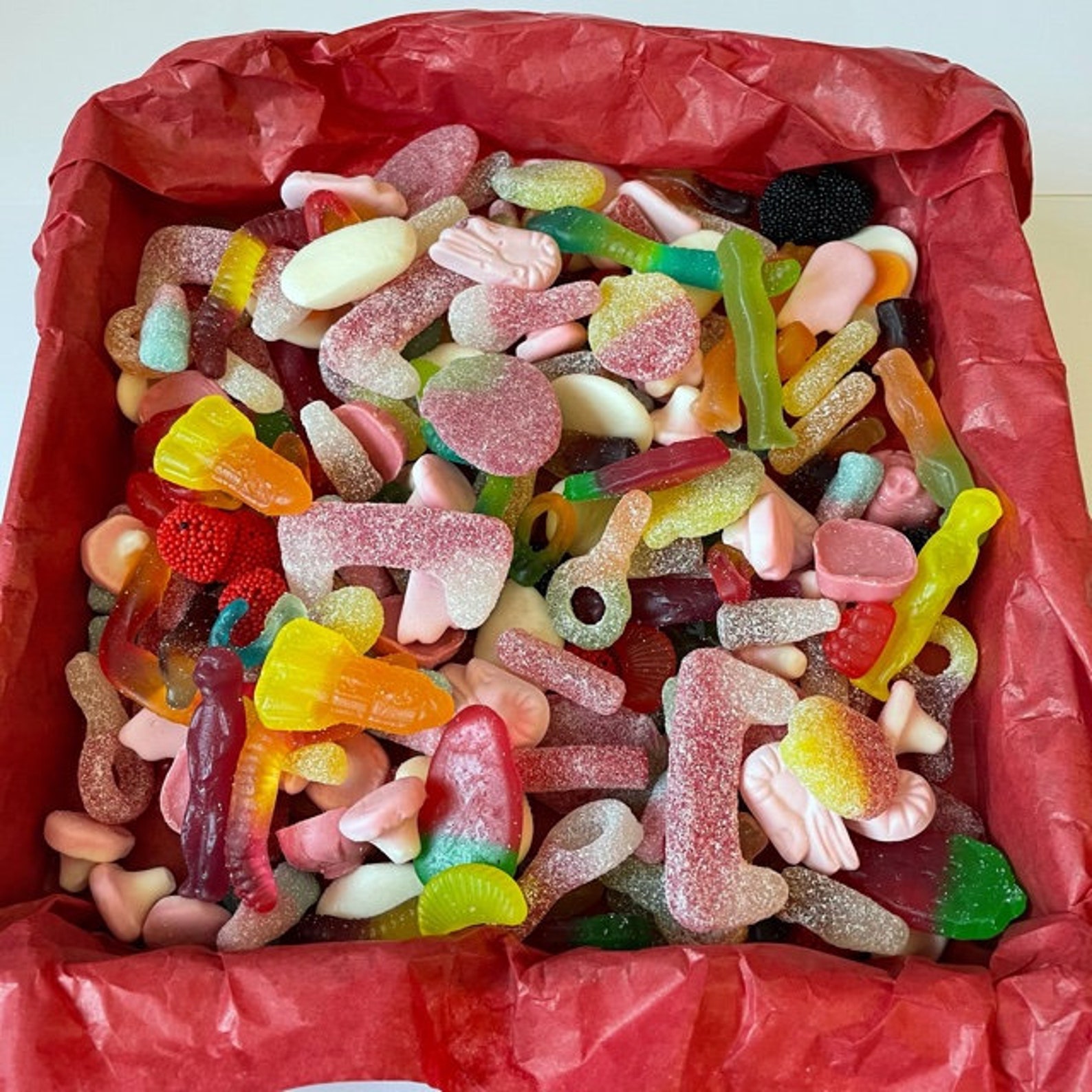 Pick 'n' Mix Sweets Pizza Box 500g/750g/1KG Sweet | Etsy