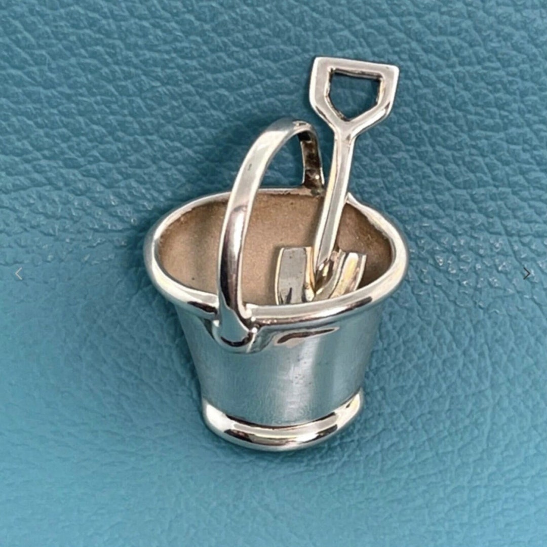 TIFFANY & Co Sterling Silver 925 Beach Pail, Shovel Pin Brooch / Rare ...