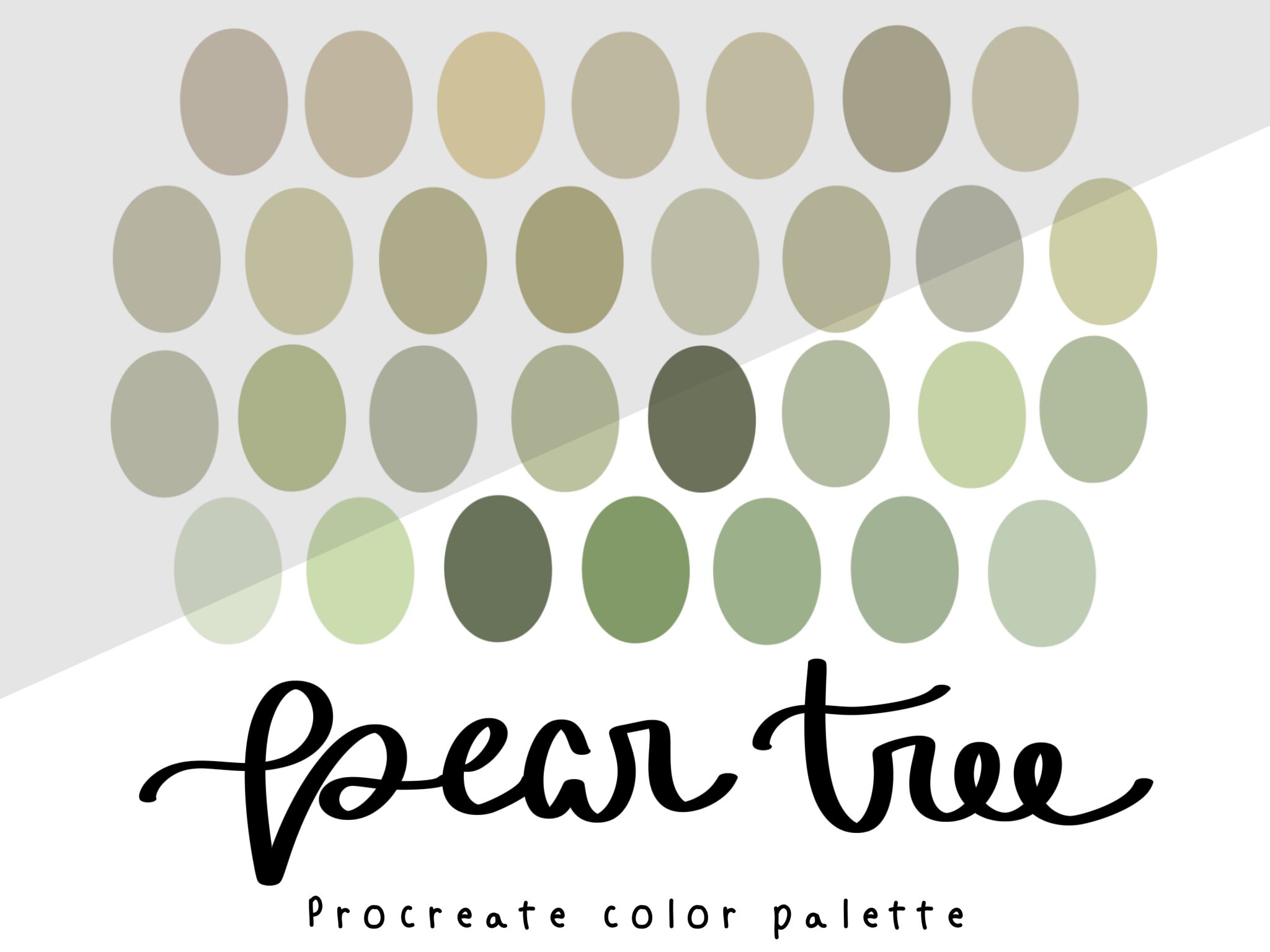 Pear Tree Procreate Color Palette - Etsy