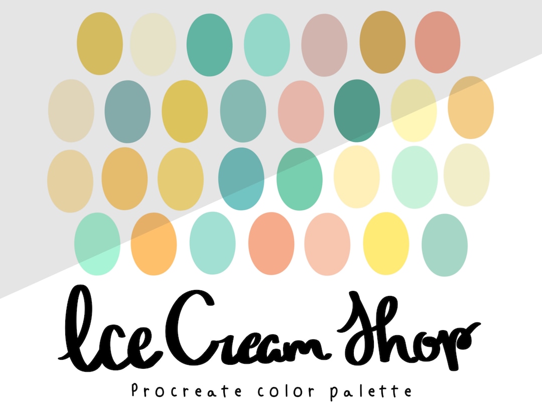 Ice Cream Shop Procreate Color Palette - Etsy