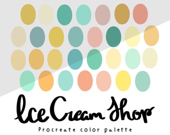 Sprinkled Ice Cream Procreate Color Palette Color Swatch - Etsy