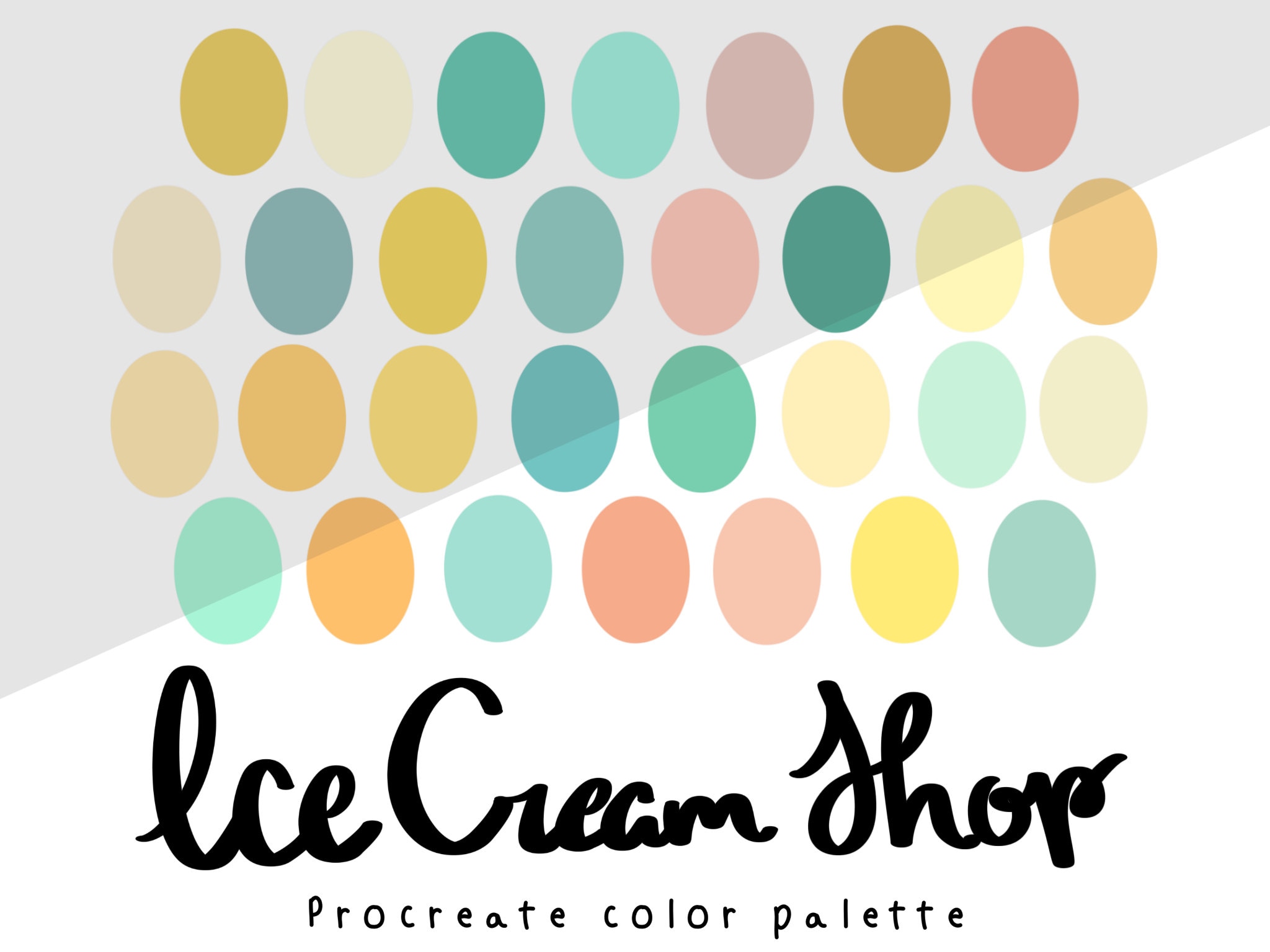 Ice Cream Shop Procreate Color Palette - Etsy