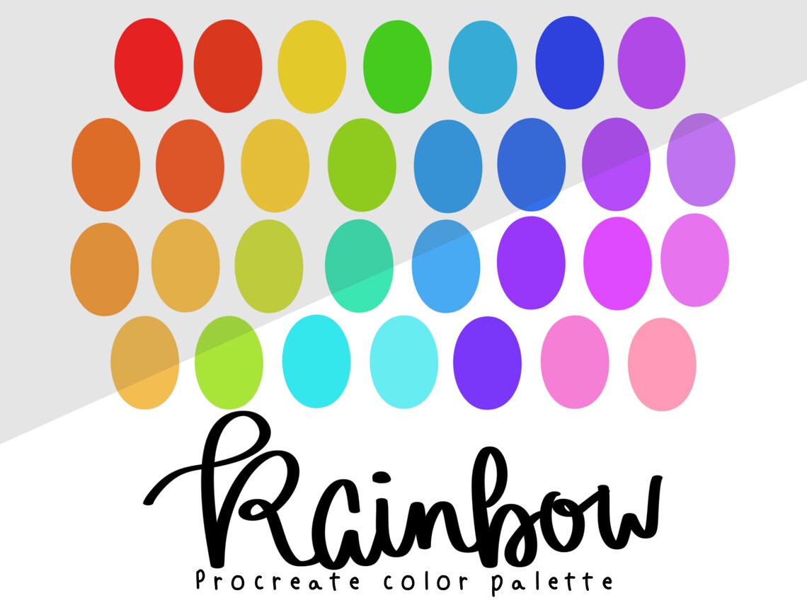 Rainbow Procreate Color Palette - Etsy