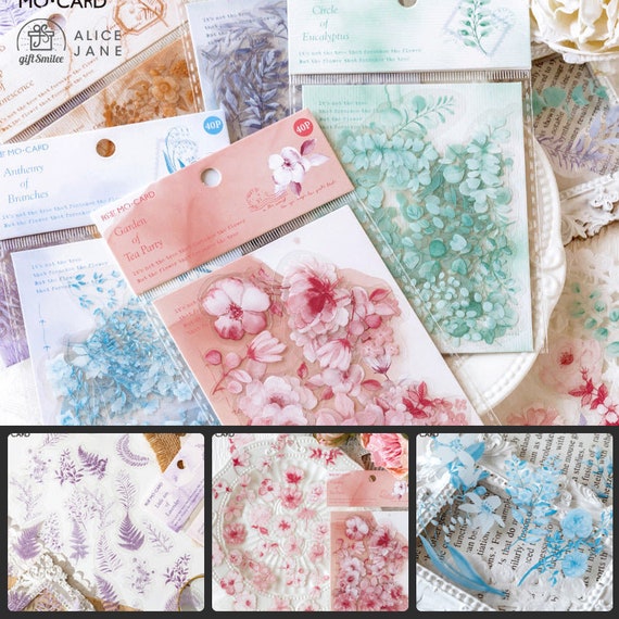 40 Sheets Streamer Stickers 6 Types Sticker Sheet Craft - Etsy