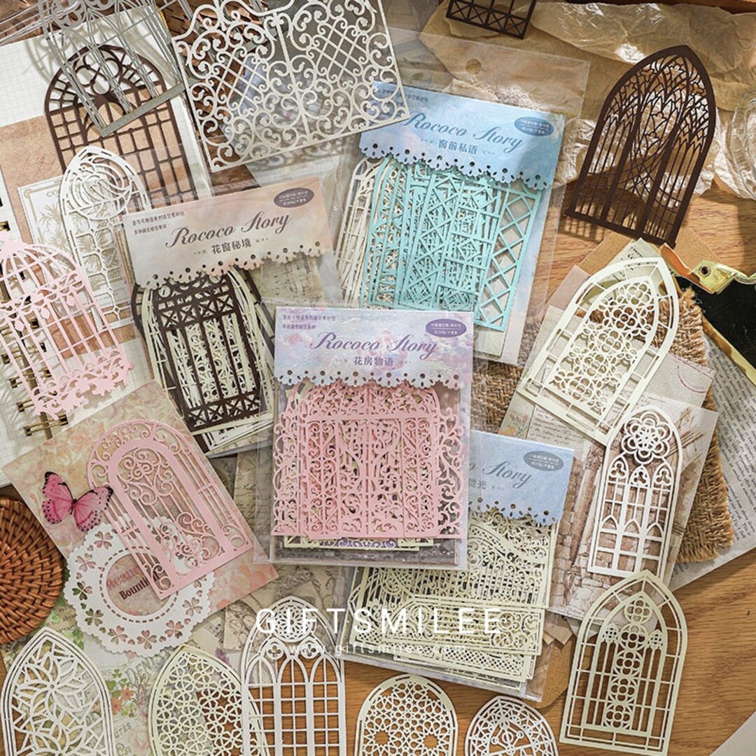 4 Types Zhi Ji Rococo Story Collage Material Pack, College Organizer ...