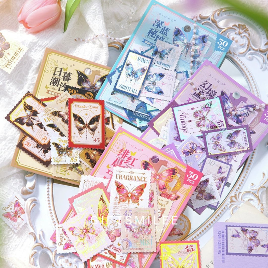 4 Types Simno Letterhead Sticker Packs, Scrapbooking Pack, Journal ...