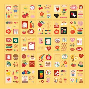 100 Sheets Simno Stickers,junk Journal,seasons,planner Suipplies ...