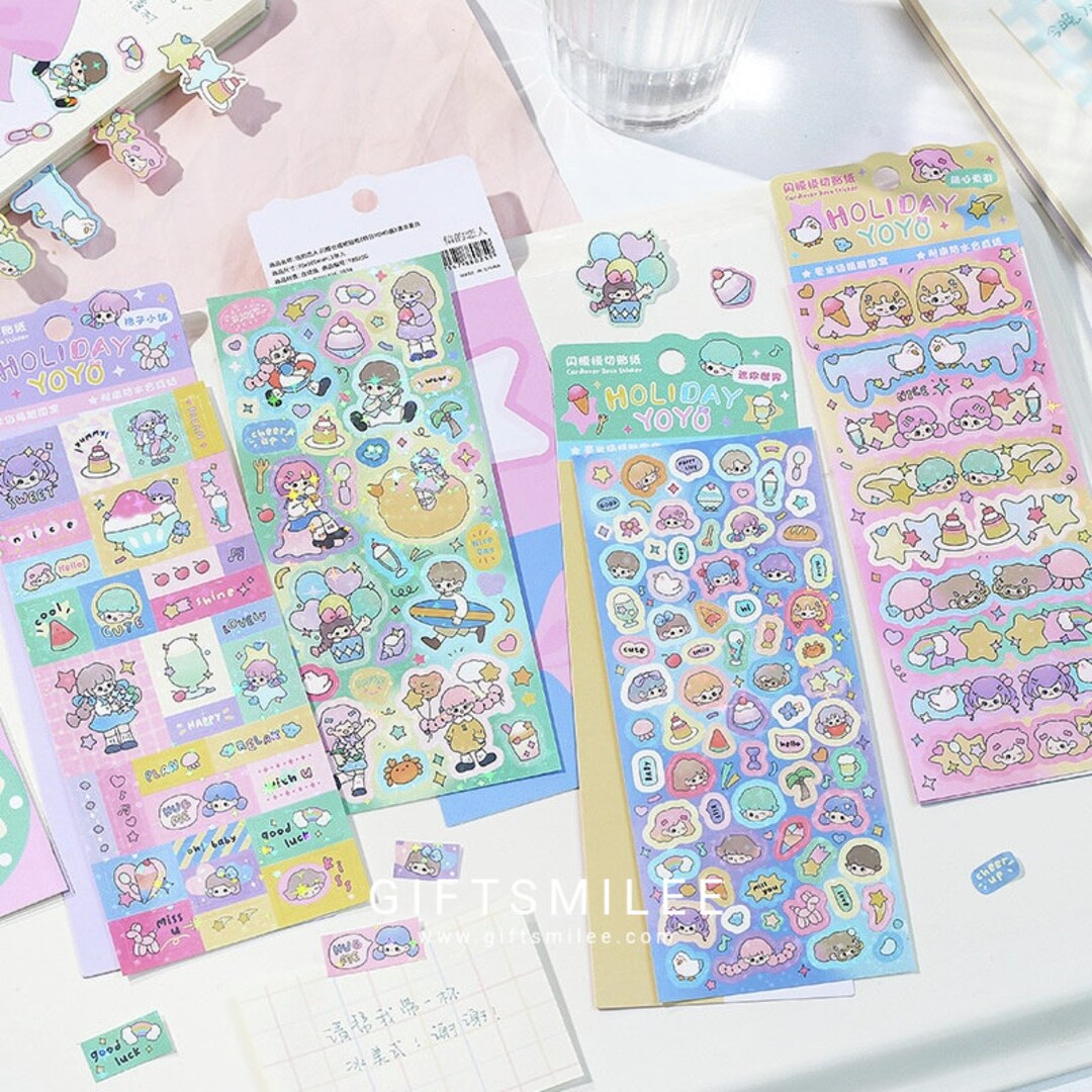 4 Types Cardlover Holiday Yoyo Sauce Stickers, Phone Ephemera, Phone ...