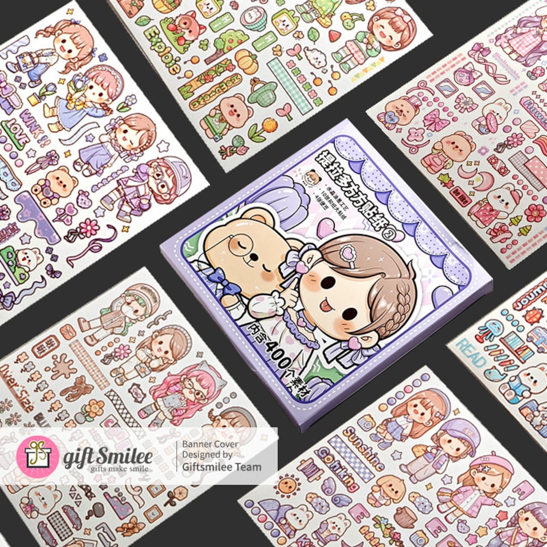 6 Types Telado Square Stickers Laptop Decals, Taging, Journaling ...