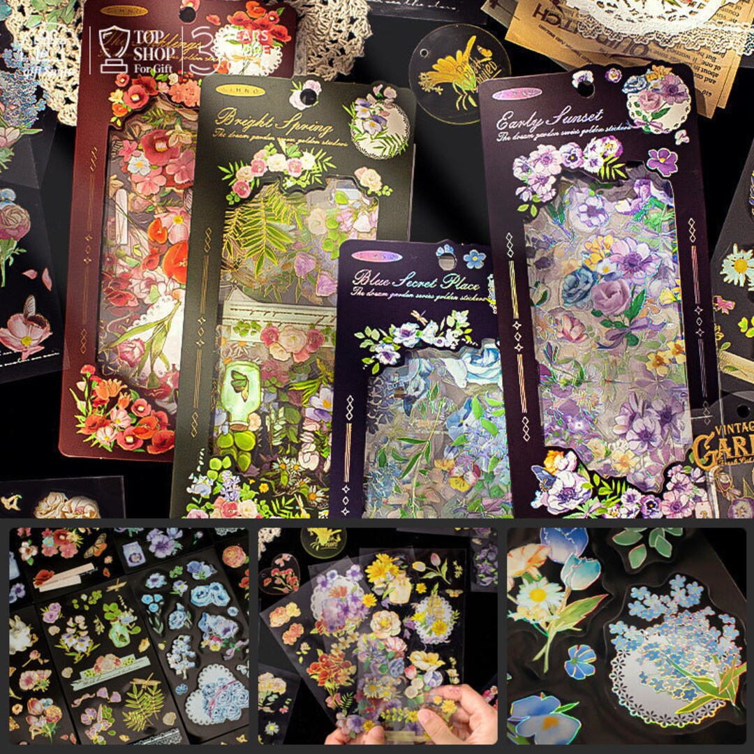 8 Sheets Simno Series Stickers,junk Journaliing,sticker Gift Set ...