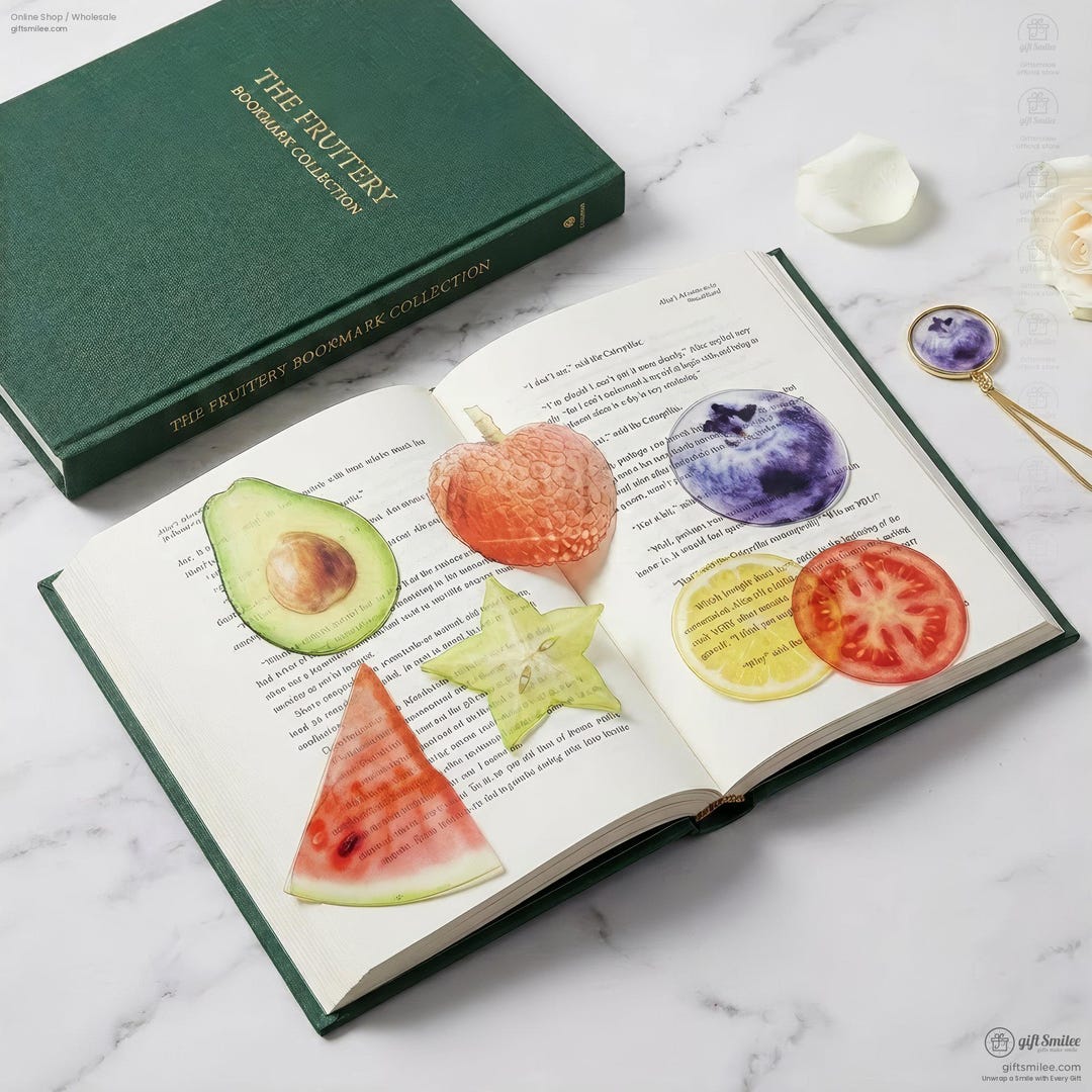 42 Types | Acrylic Fruit Bookmarks | Strawberry Print, Stocking Stuffer ...