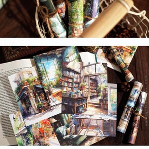 4 Types Yanji Colorful Street Scene Collage Kit, Journal, Card Making ...
